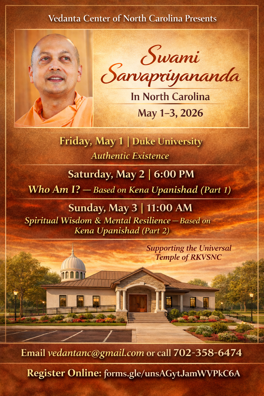 Ramakrishna Vedanta Society of North Carolina – founded by Swami ...